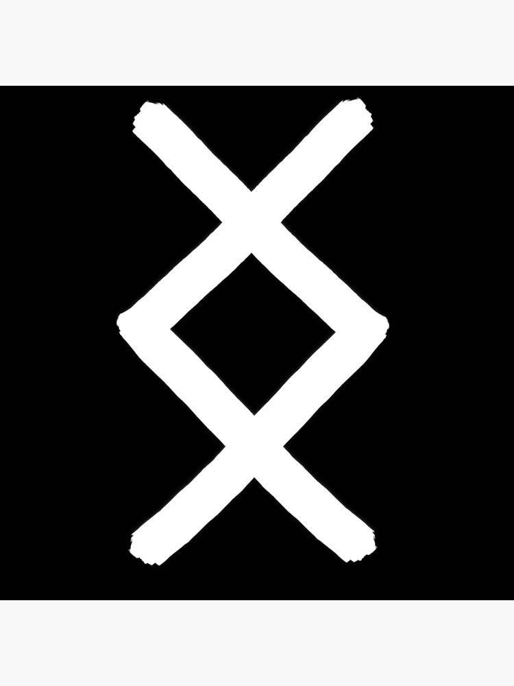 "White Ingwaz Rune - Paintbrush - Anglo-Saxon version" Poster for Sale ...