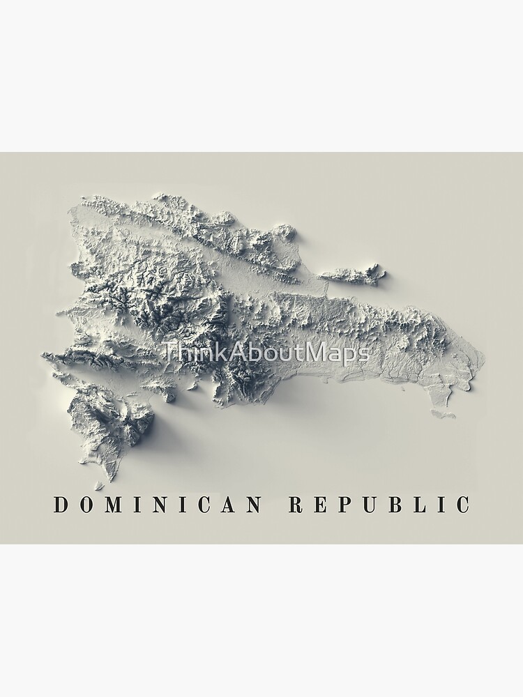 Póster «República Dominicana Mapa en Relieve 3D renderizado ...