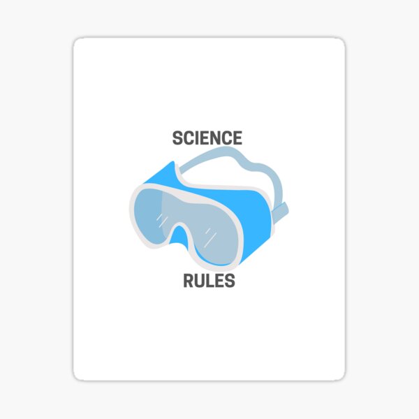 "Science Rules" Sticker by sillylilly1999 | Redbubble