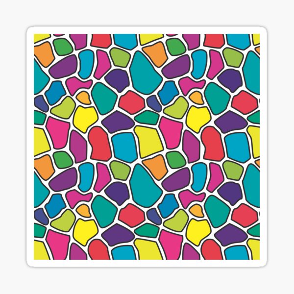 "Giraffe Coat Spots - Rainbow (Pattern Print)" Sticker by MoePark ...