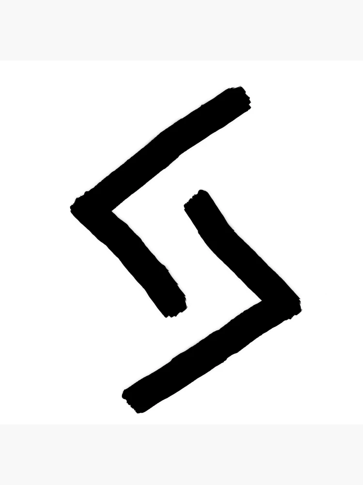 Jera Rune Tattoos Metallbild For Sale Mit "Schwarze Jera Rune