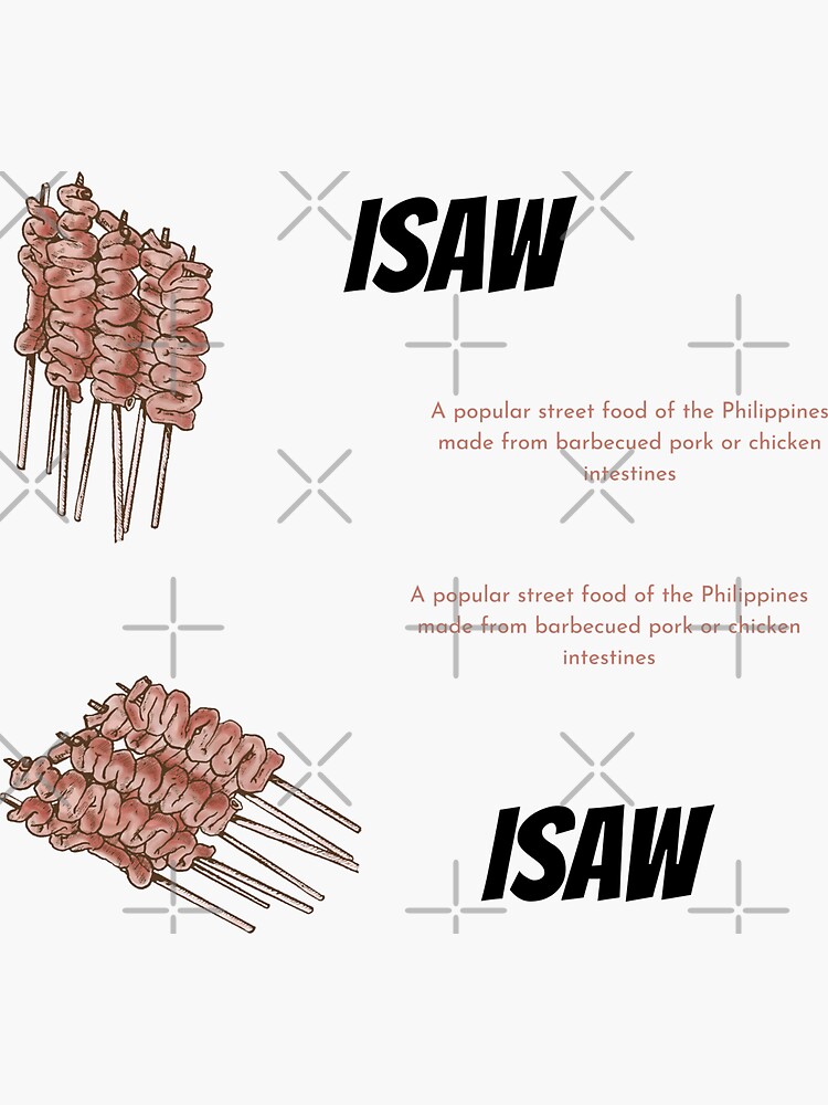 "Street food: Isaw" Sticker by Saimemina | Redbubble