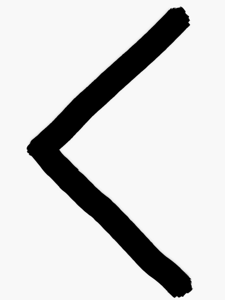 "Black Kaunan Rune - Paintbrush" Sticker for Sale by Diverlier | Redbubble