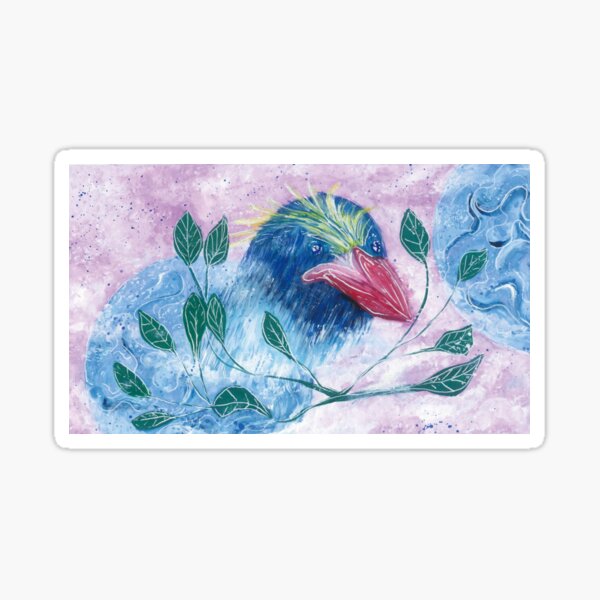 "Macaroni penguin in space" Sticker by Kulokulo | Redbubble