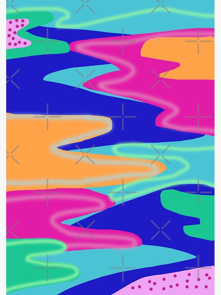 "Neon puddle back ground" Poster for Sale by BoyAndDog | Redbubble