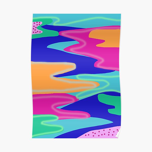 "Neon puddle back ground" Poster for Sale by BoyAndDog | Redbubble