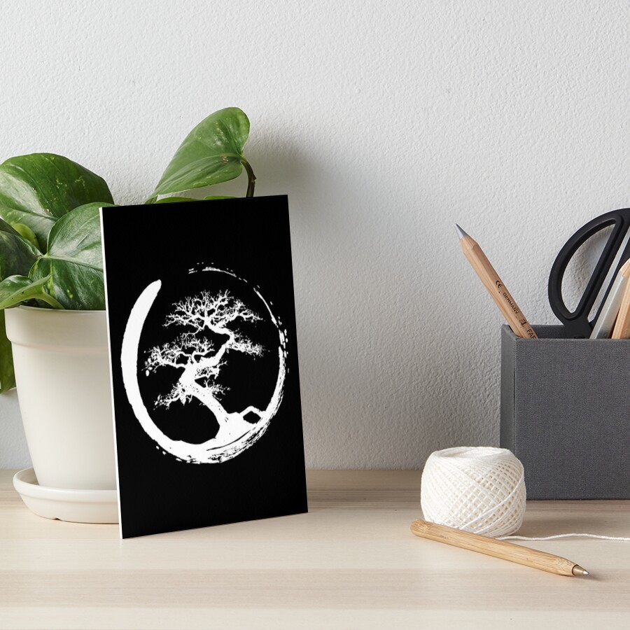 "Zen Bonsai Tree in Enso Circle" Art Board Print by MakennaKutch | Redbubble