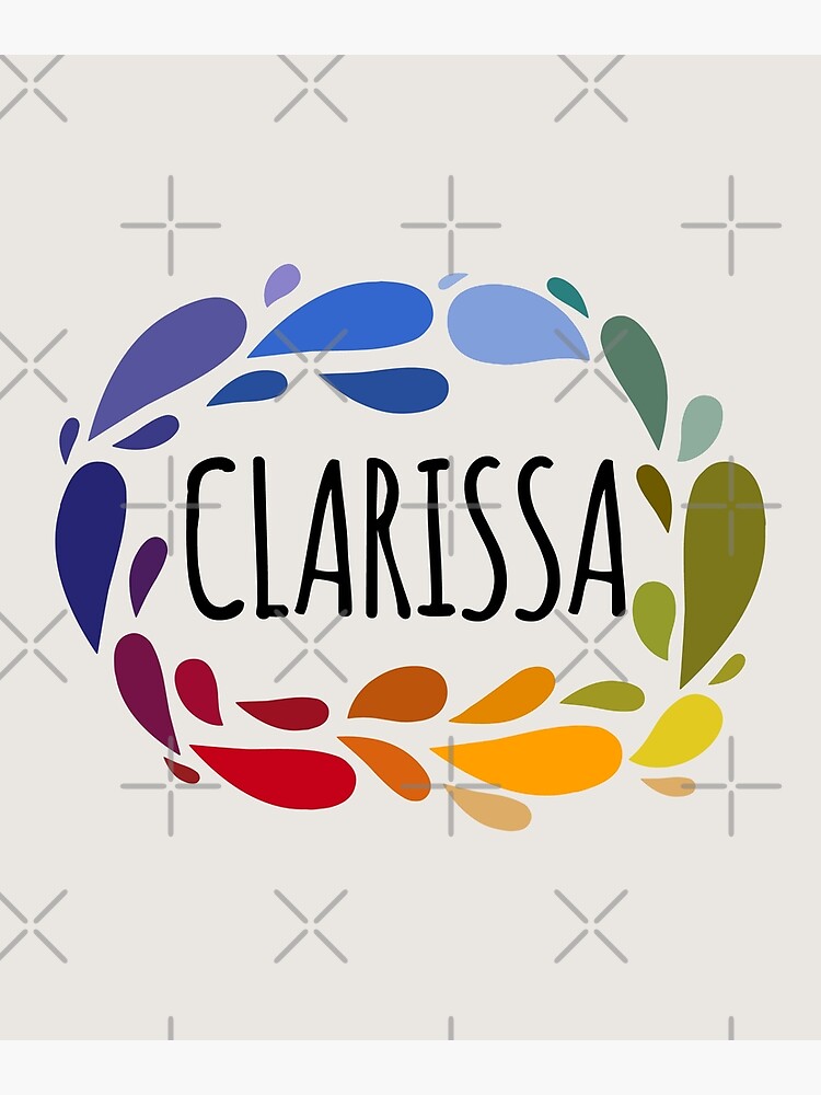 "Clarissa Name Cute Colorful Gift Named Clarissa" Poster for Sale by ...