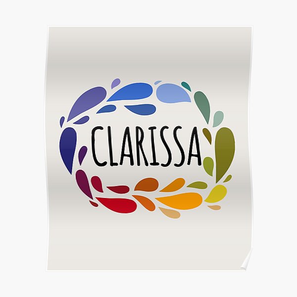 "Clarissa Name Cute Colorful Gift Named Clarissa" Poster for Sale by ...