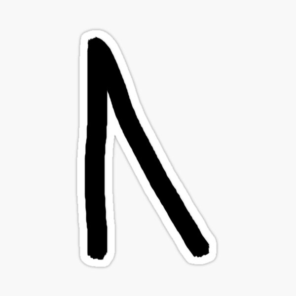 "Black Uruz Rune - Paintbrush - Version 2" Sticker for Sale by ...