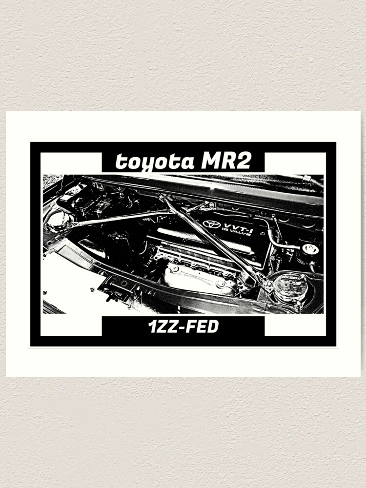 "TOYOTA MR2 MK3 ENGINE (Black Version)" Art Print for Sale by Cero81 ...