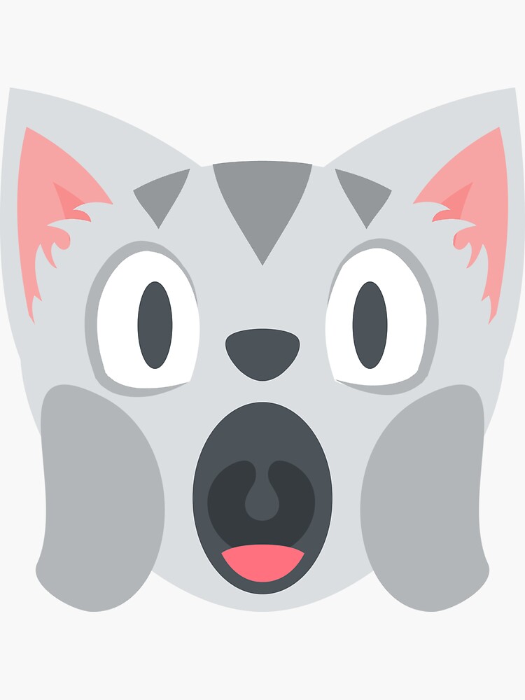 "Emoji Weary Cat Face" Sticker by roarr | Redbubble