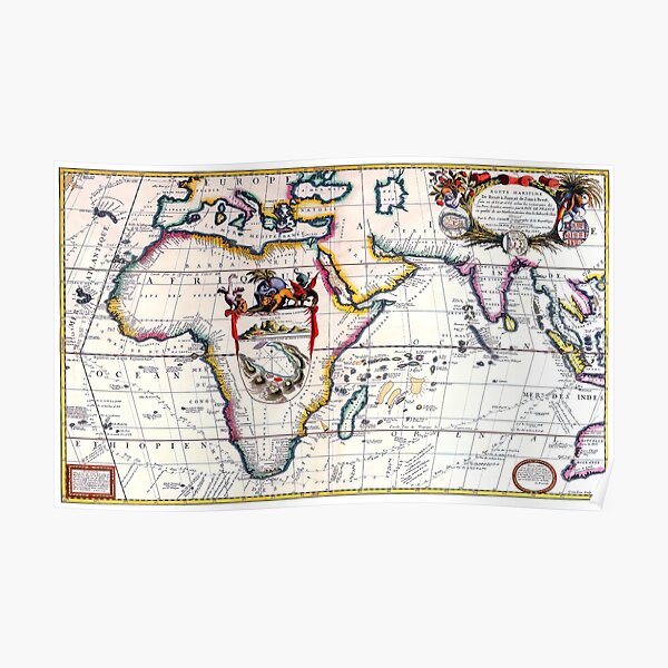 "Vintage Map of The World 1777" Poster for Sale by pre9 | Redbubble