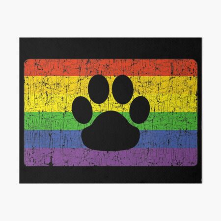"Gay Furry Pride - Rainbow Paw LGBT Flag" Art Board Print for Sale by ...
