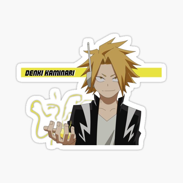 "Denki Kaminari" Sticker by Kura97 | Redbubble