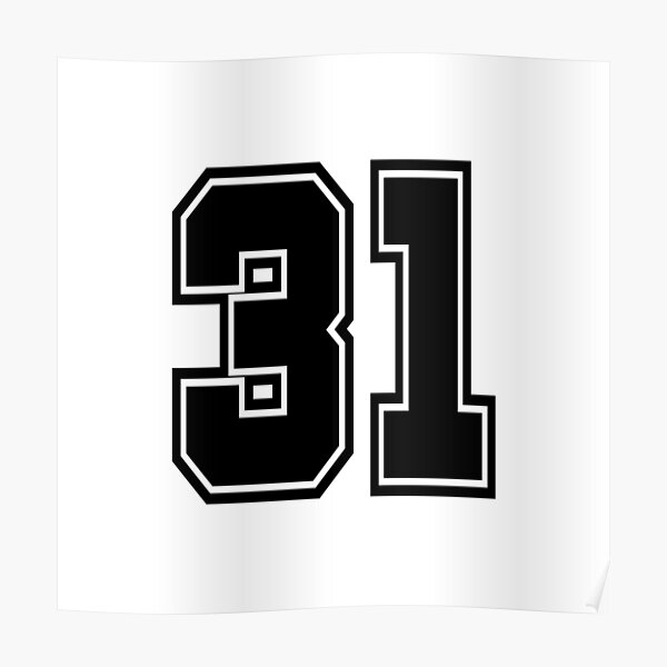 "31 shirt number number college style" Poster for Sale by GeogDesigns ...
