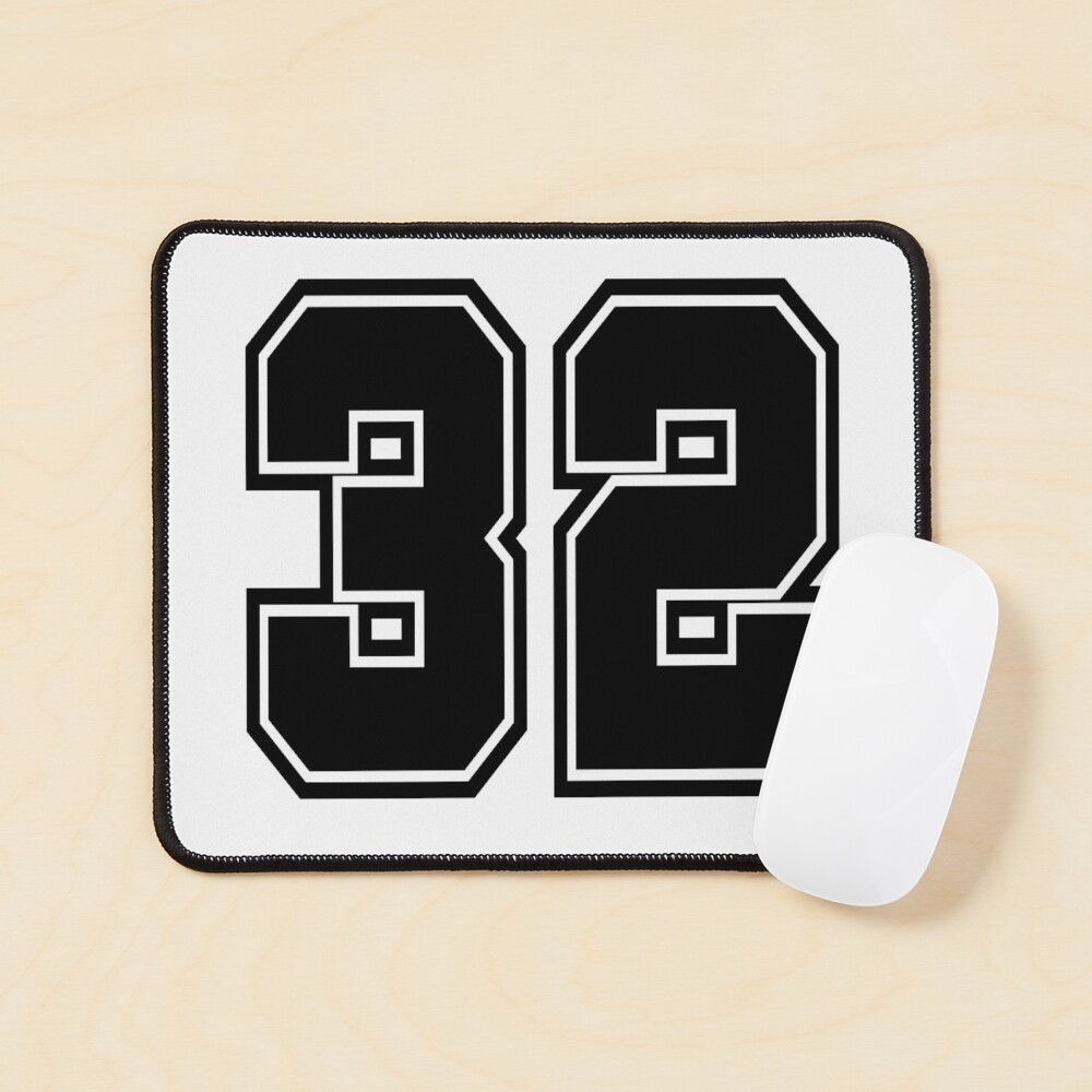 "32 shirt number number college style" Sticker by GeogDesigns | Redbubble
