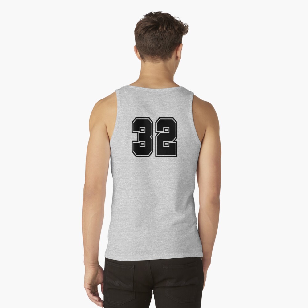 "32 shirt number number college style" Sticker by GeogDesigns | Redbubble
