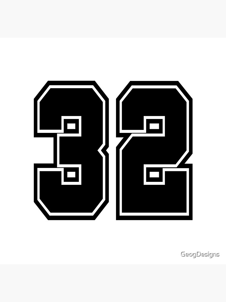"32 shirt number number college style" Poster for Sale by GeogDesigns ...