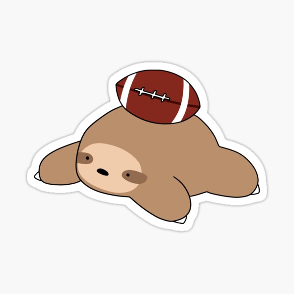 "Sloth and Football" Sticker for Sale by SaradaBoru | Redbubble