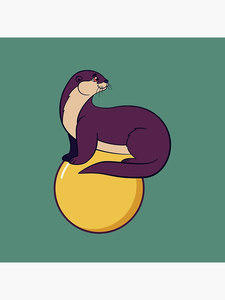 Póster «Nutria de mar con globos: nutria linda que vuela con globos de ...