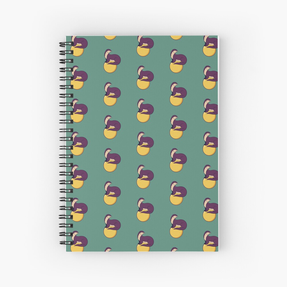 Cuaderno de espiral «Nutria de mar con globos: nutria linda que vuela ...