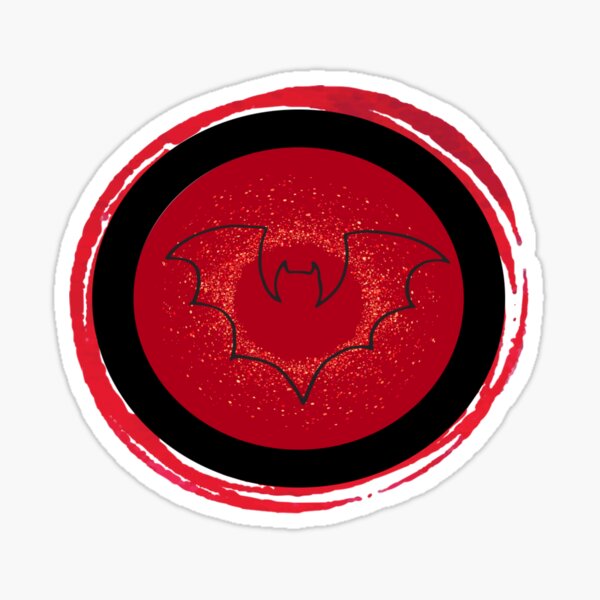 "red circle bat" Sticker by TomuhX | Redbubble