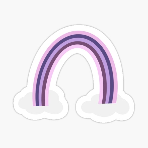 "Pink and Purple Rainbow" Sticker by CharlotteKArt | Redbubble