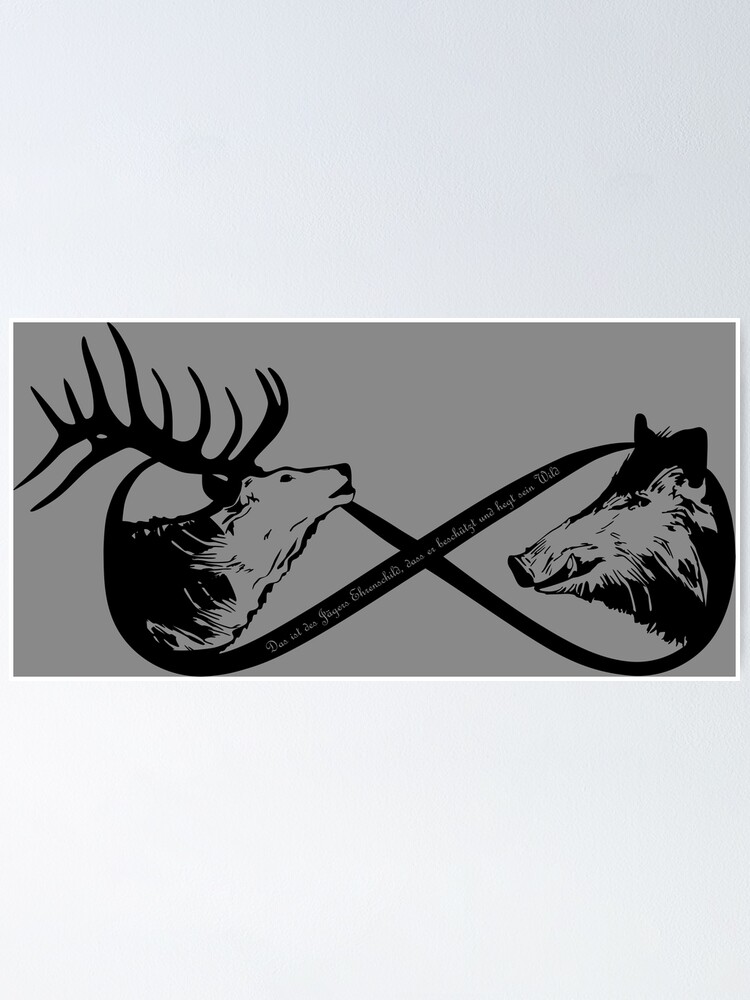 "Good luck hunting deer and wild boar" Poster by Fritz-Design | Redbubble