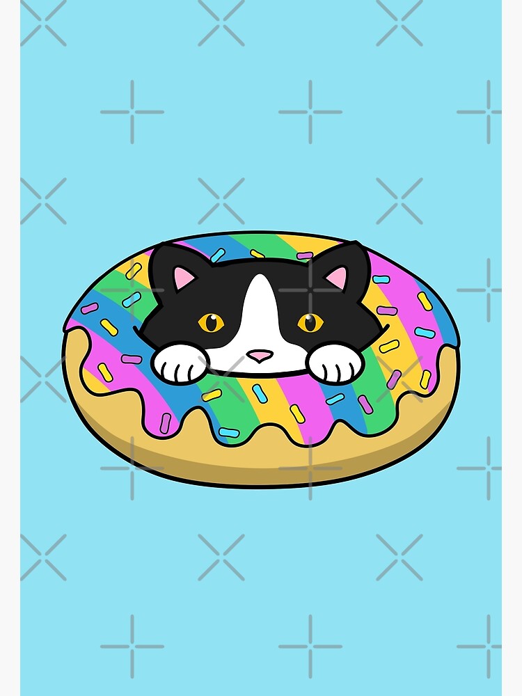 "Cute Rainbow Donut Cat" Poster for Sale by Purr95 | Redbubble