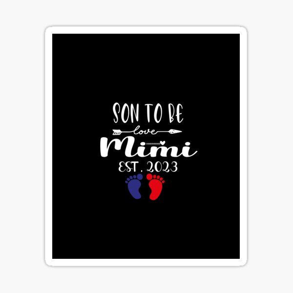 Womens Soon To Be Mimi Pregnancy Reveal 2023 Mimi T Shirt Sticker By