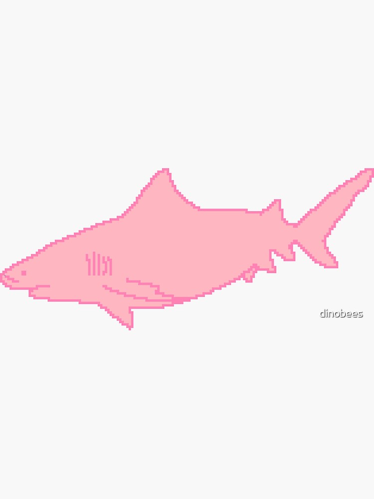 "Pink Bull Shark" Sticker by dinobees | Redbubble