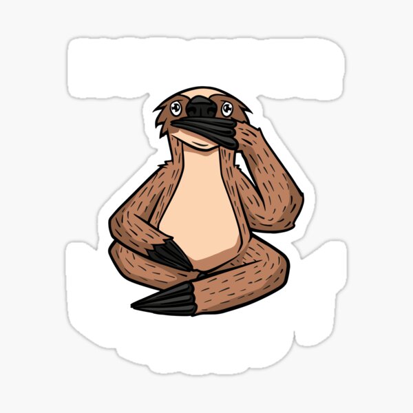 "Not Your Serious Sloth" Sticker by ninarts | Redbubble