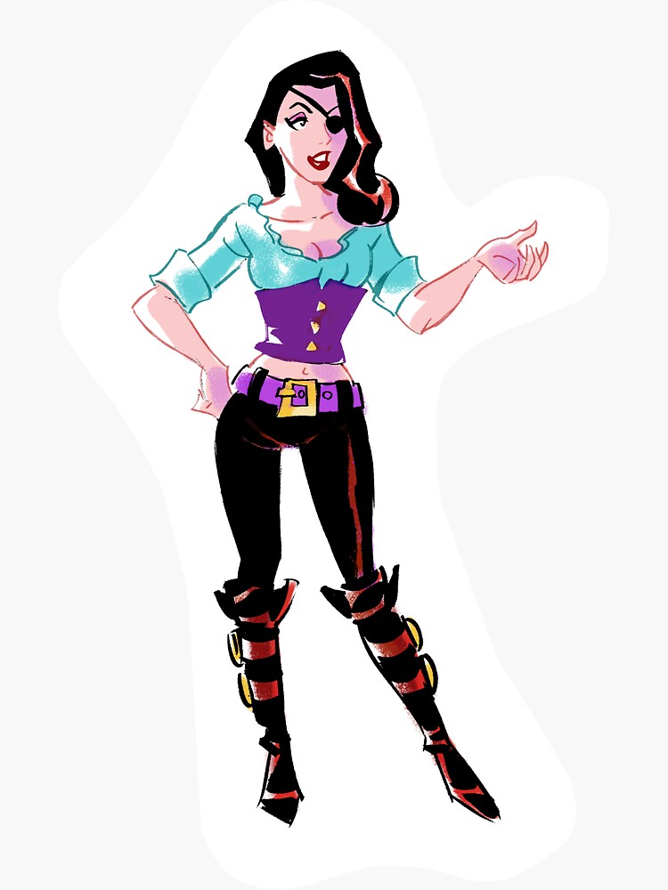 "Sea Sherry Jayne the Pirate" Sticker by bedtime143 | Redbubble