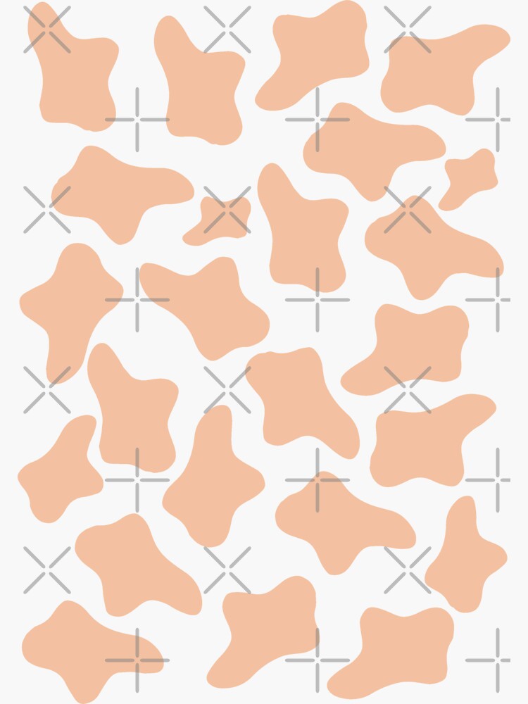 "Peach Cow Print Pattern" Sticker by PearlDigitals | Redbubble