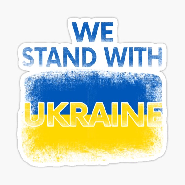 "Support Ukraine We Stand With Ukraine" Sticker by Jumaex | Redbubble
