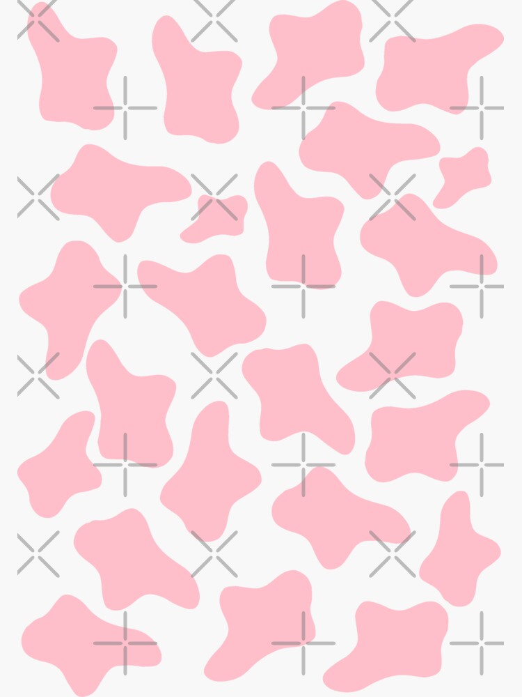 "Pink Cow Print Pattern" Sticker by PearlDigitals | Redbubble