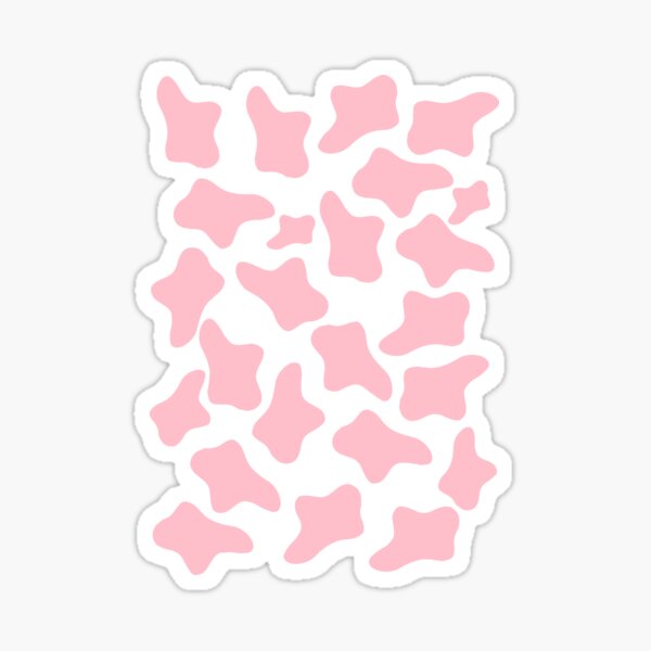 "Pink Cow Print Pattern" Sticker by PearlDigitals | Redbubble
