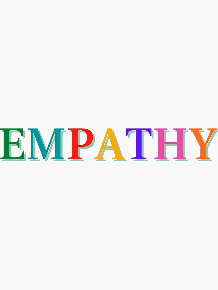 "Empathy multicolor Sticker" Sticker by Brutebabby | Redbubble