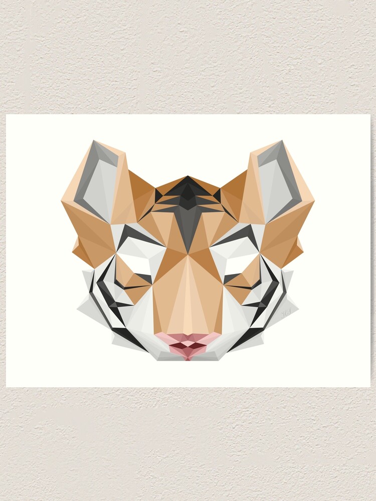 "tiger geometric" Art Print for Sale by CreatureCreations | Redbubble