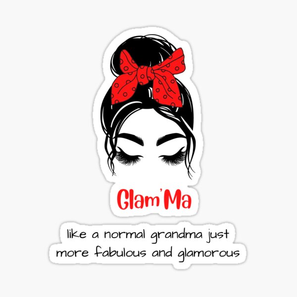 "Glam Ma" Sticker by VegasJen | Redbubble