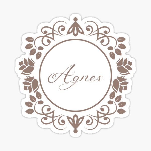 "Agnes" Sticker for Sale by jafio | Redbubble