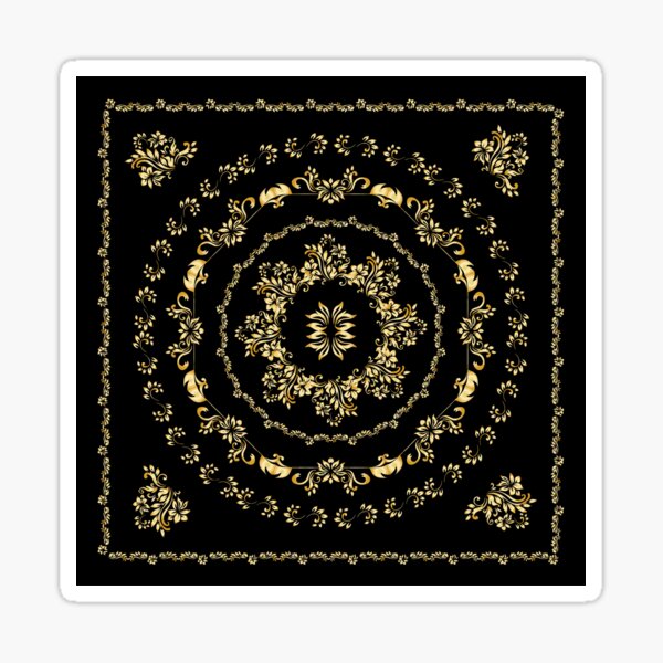 "Modern Gold Bandana" Sticker for Sale by splonkss | Redbubble