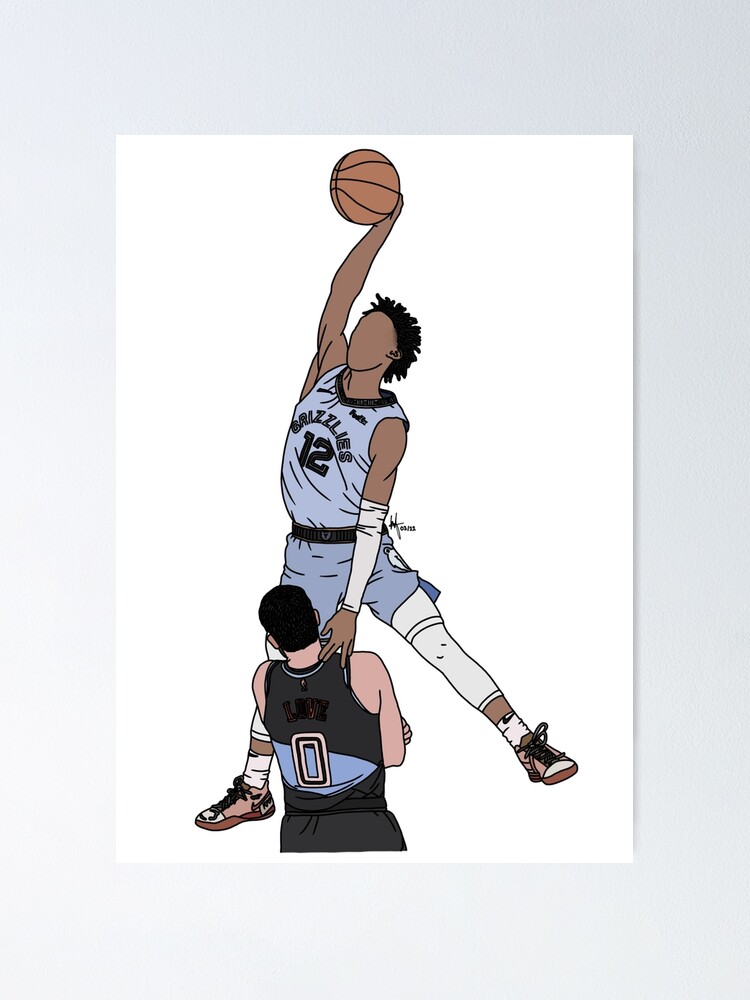 "Ja Morant Iconic Dunk" Poster for Sale by kerylousey | Redbubble