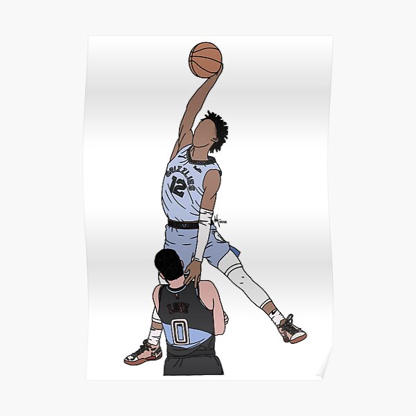 "Ja Morant Iconic Dunk" Poster for Sale by kerylousey | Redbubble