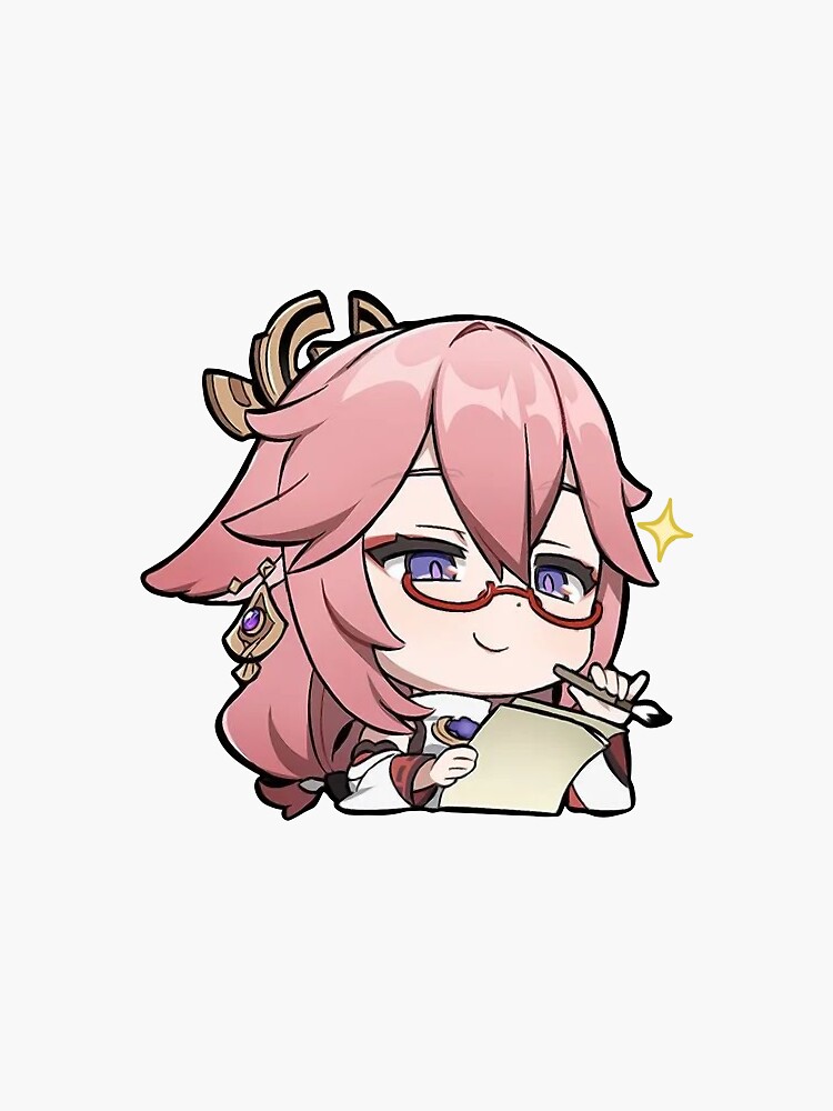 "yae miko sticker" Sticker for Sale by komorebi-shop | Redbubble