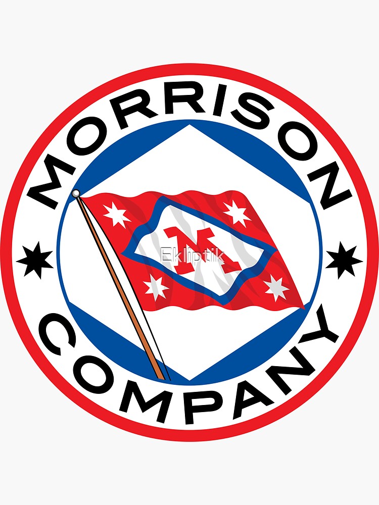 "Morrison Co. Round Label" Sticker for Sale by Ekliptik | Redbubble