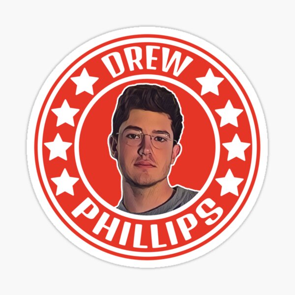 "Drew Phillips -----" Sticker by Lynseycoduway | Redbubble