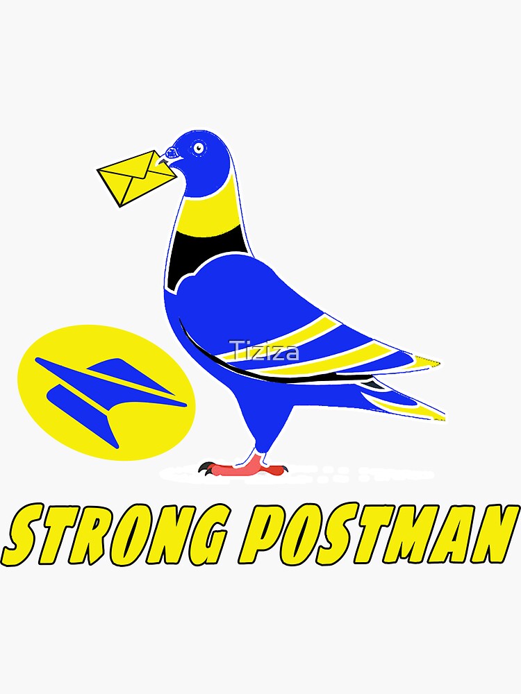 " strong postman, postman expert, carrier pigeon " Sticker by Tiziza ...