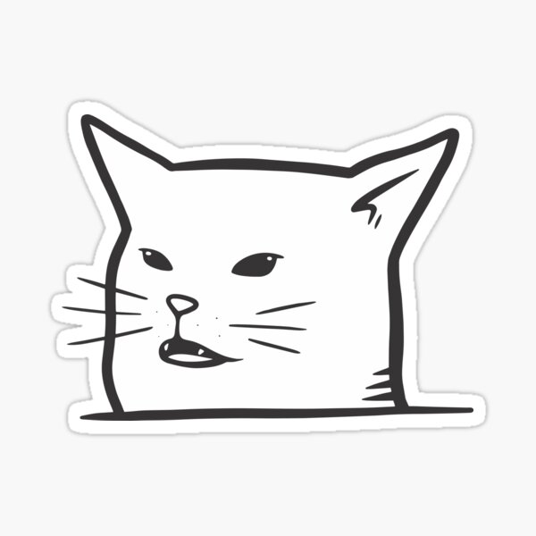 "Cat Face Meme" Sticker by noelleverse | Redbubble
